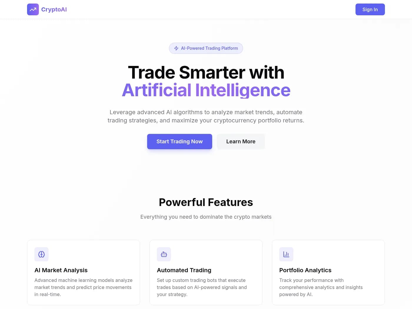 AI-Integrated Crypto Trading Platform