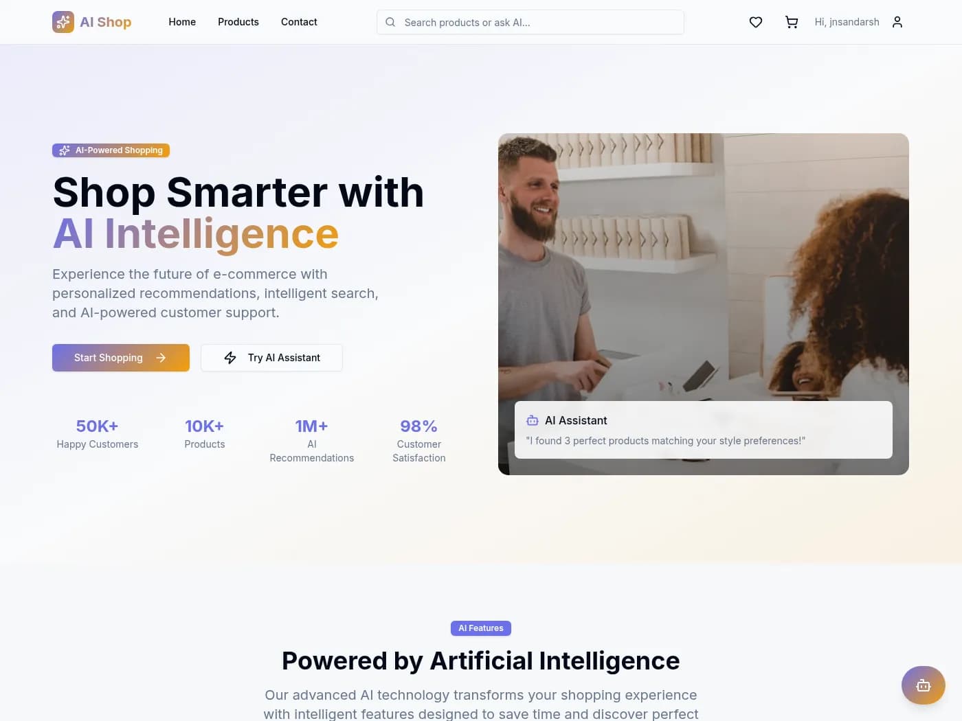 AI-Integrated E-Commerce Platform