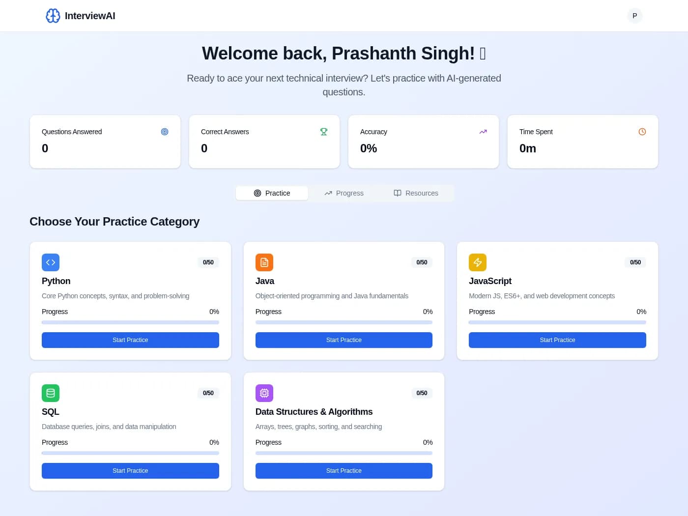 AI-Powered Interview Prep for Freshers