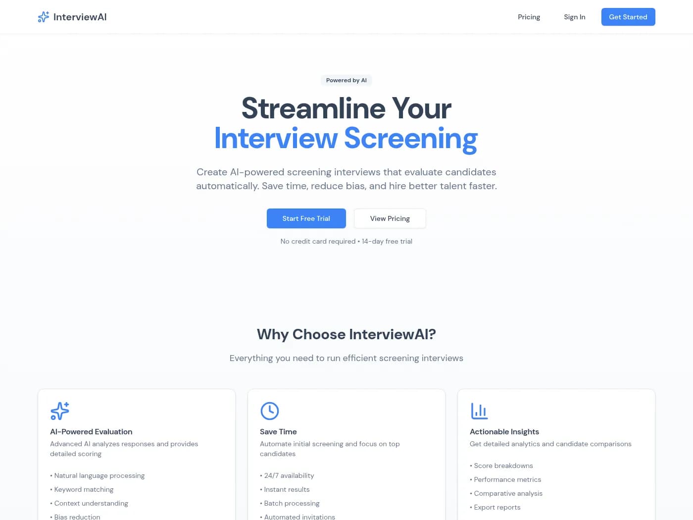 AI Interview Screening Platform