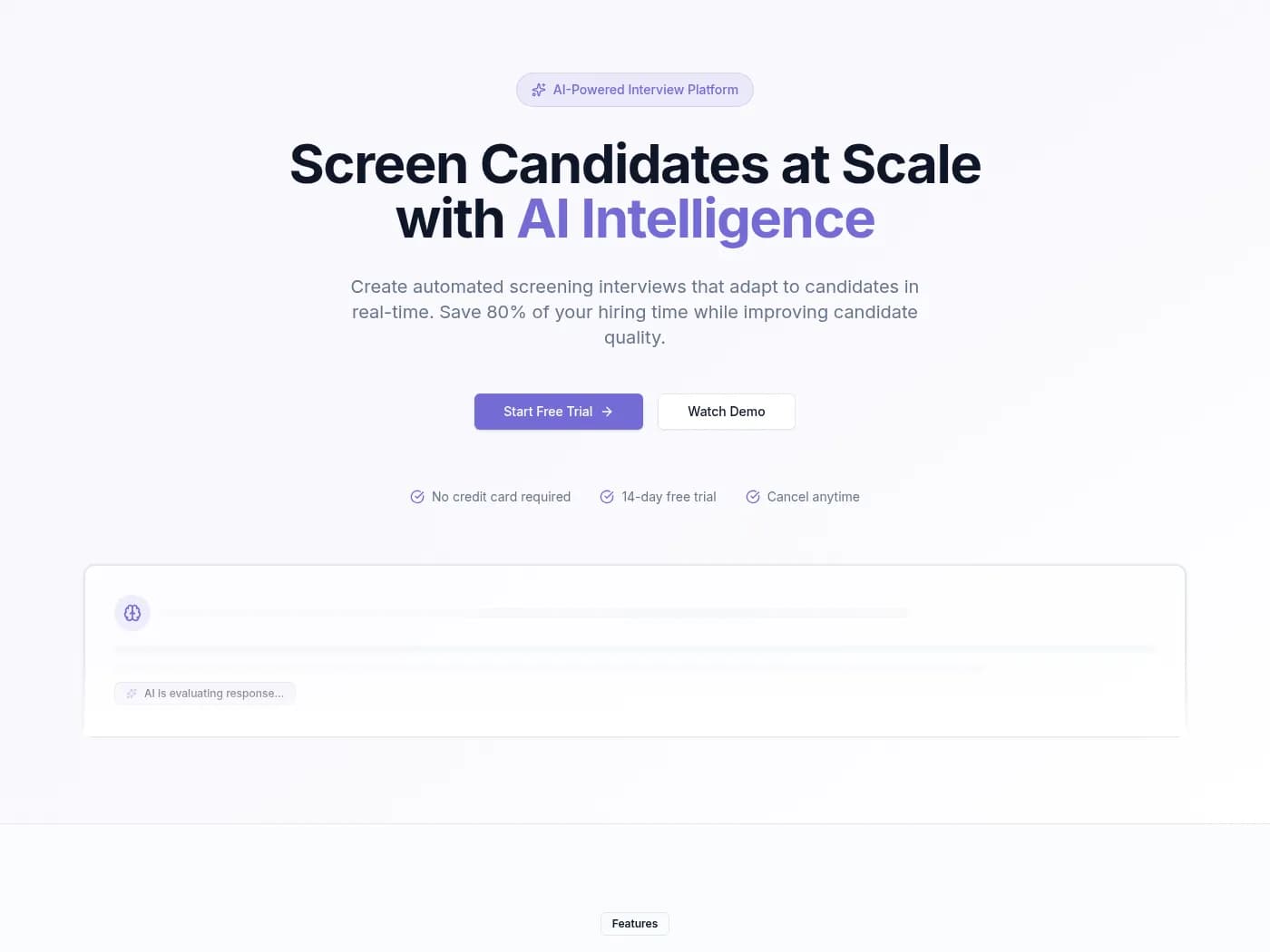 AI Interview Screening Platform for Recruiters