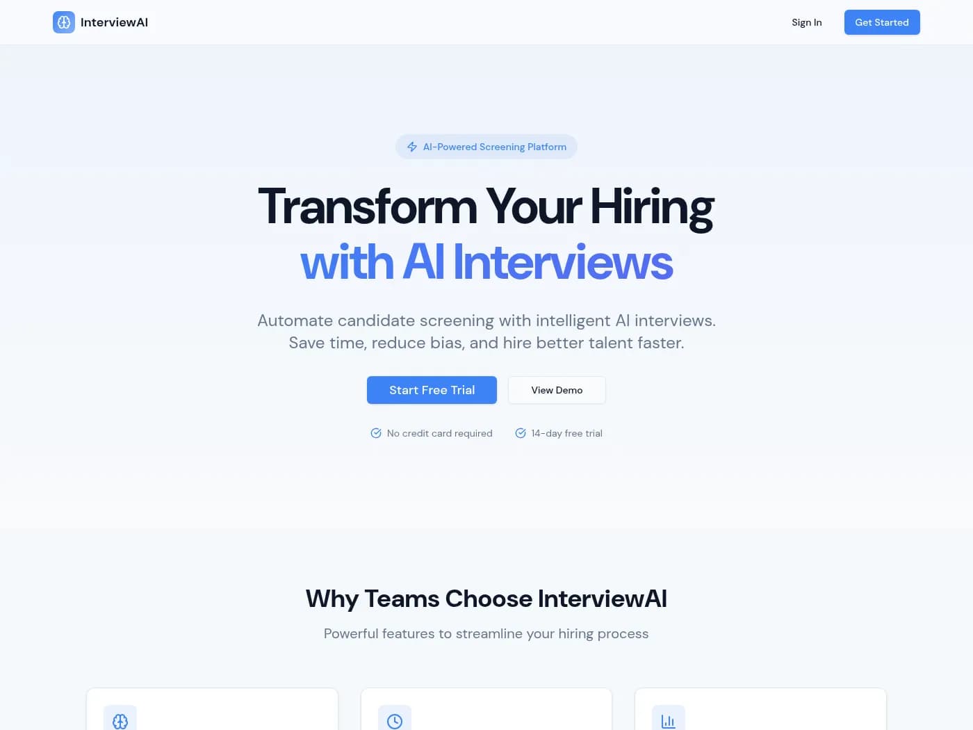 AI Interview Screening Platform