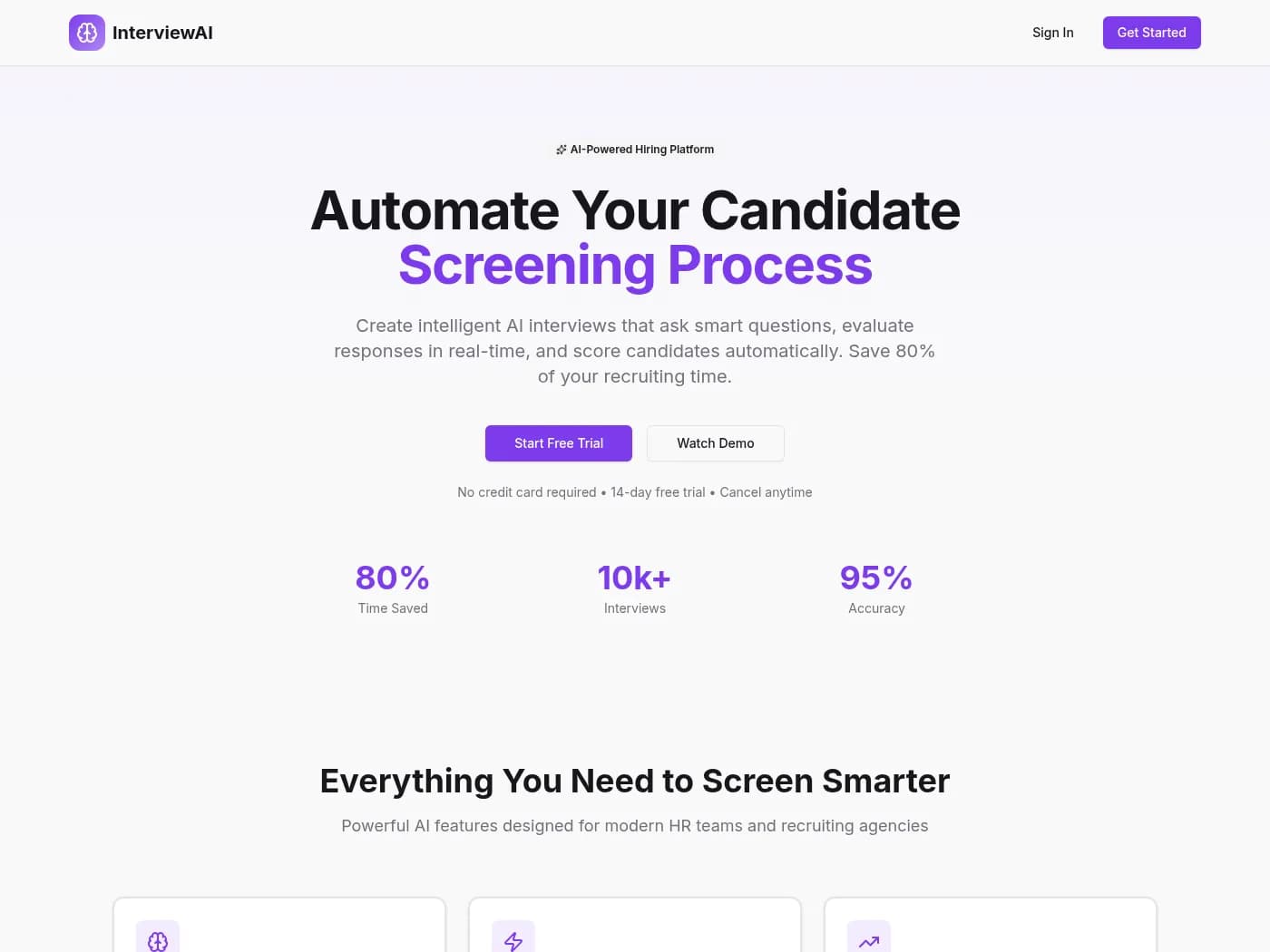 AI Interview Screening Platform for Recruiters