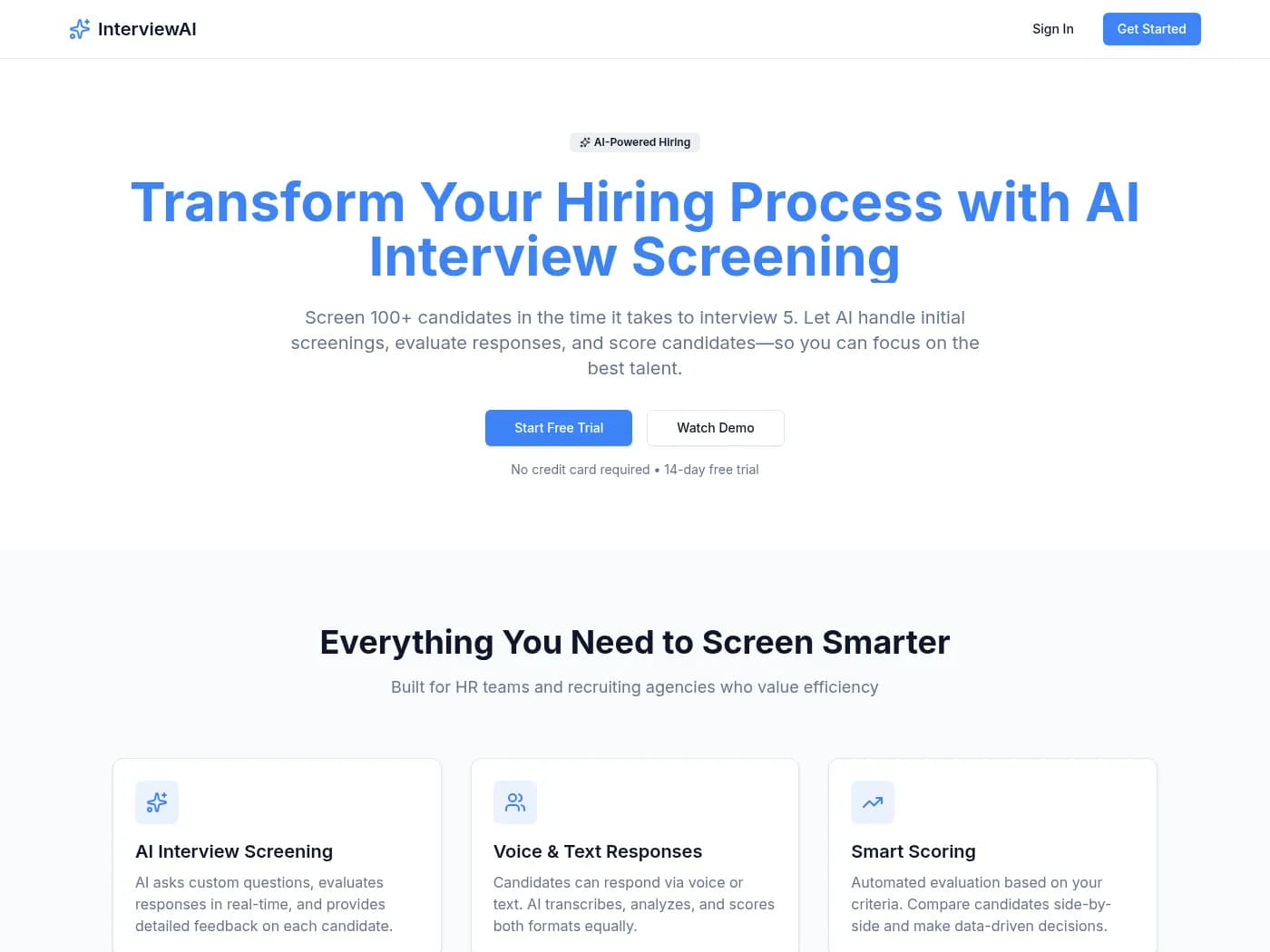 AI Interview Screening Platform