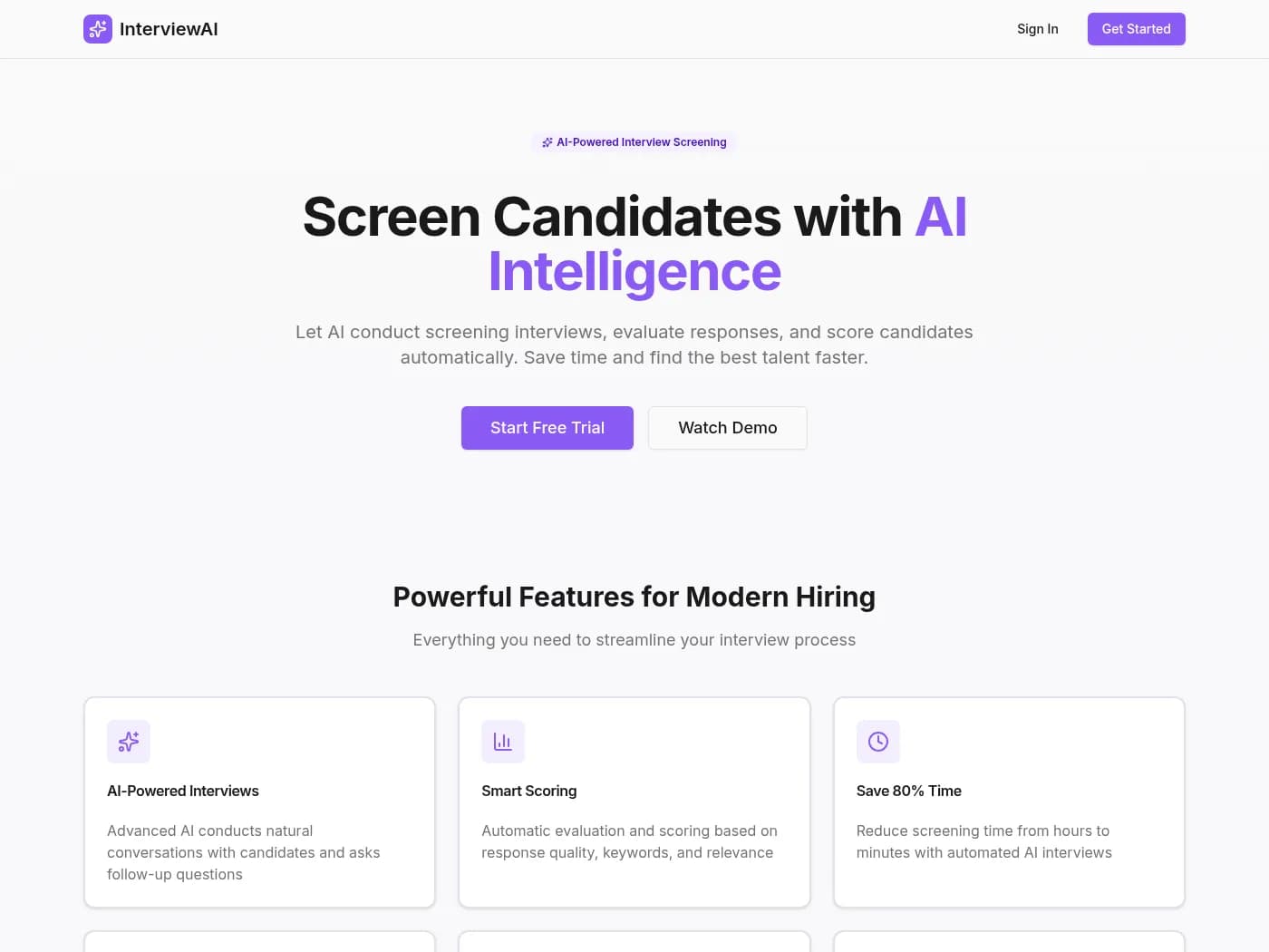 AI Interview Screening Platform