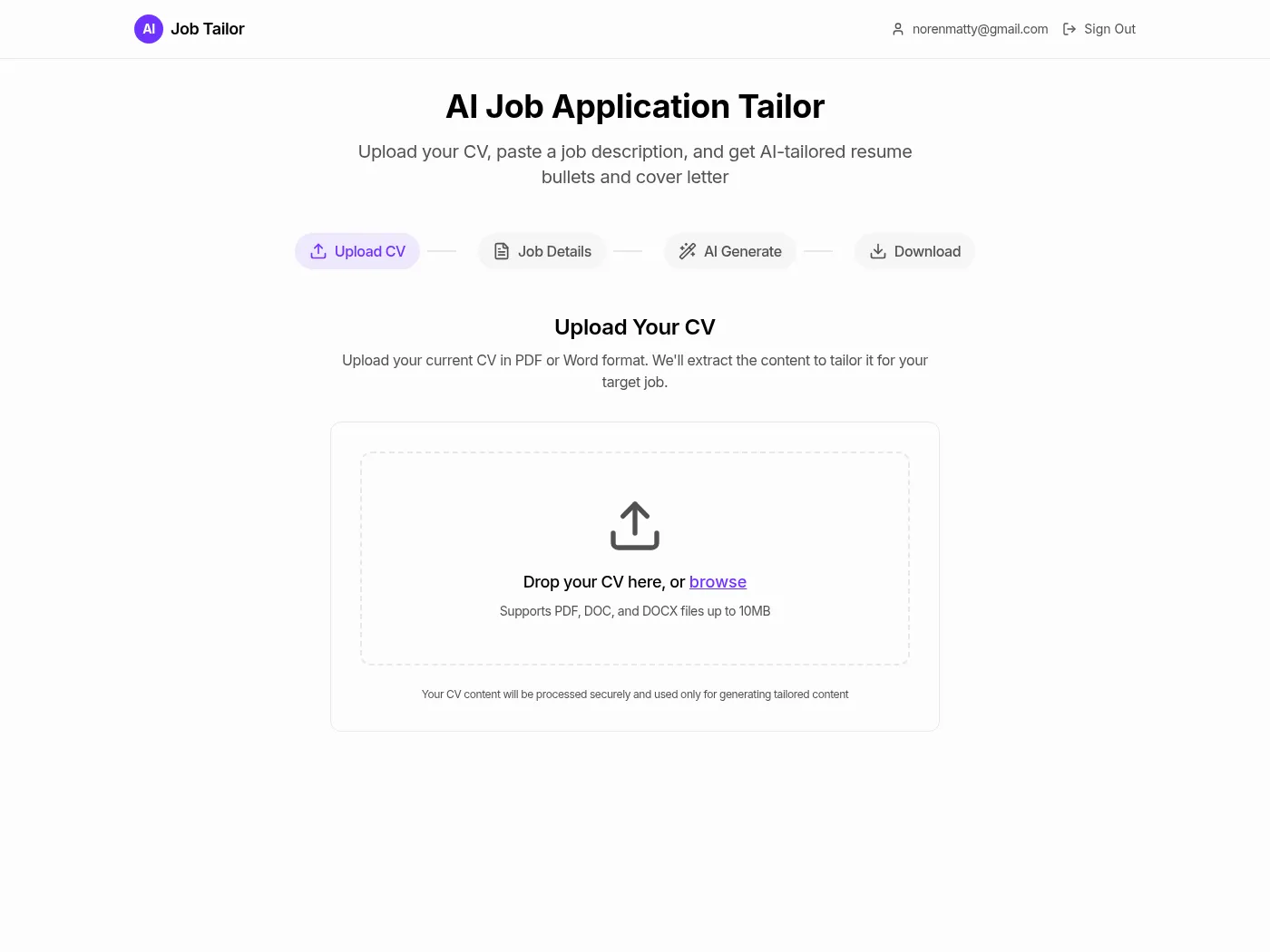 AI Job Application Tailor