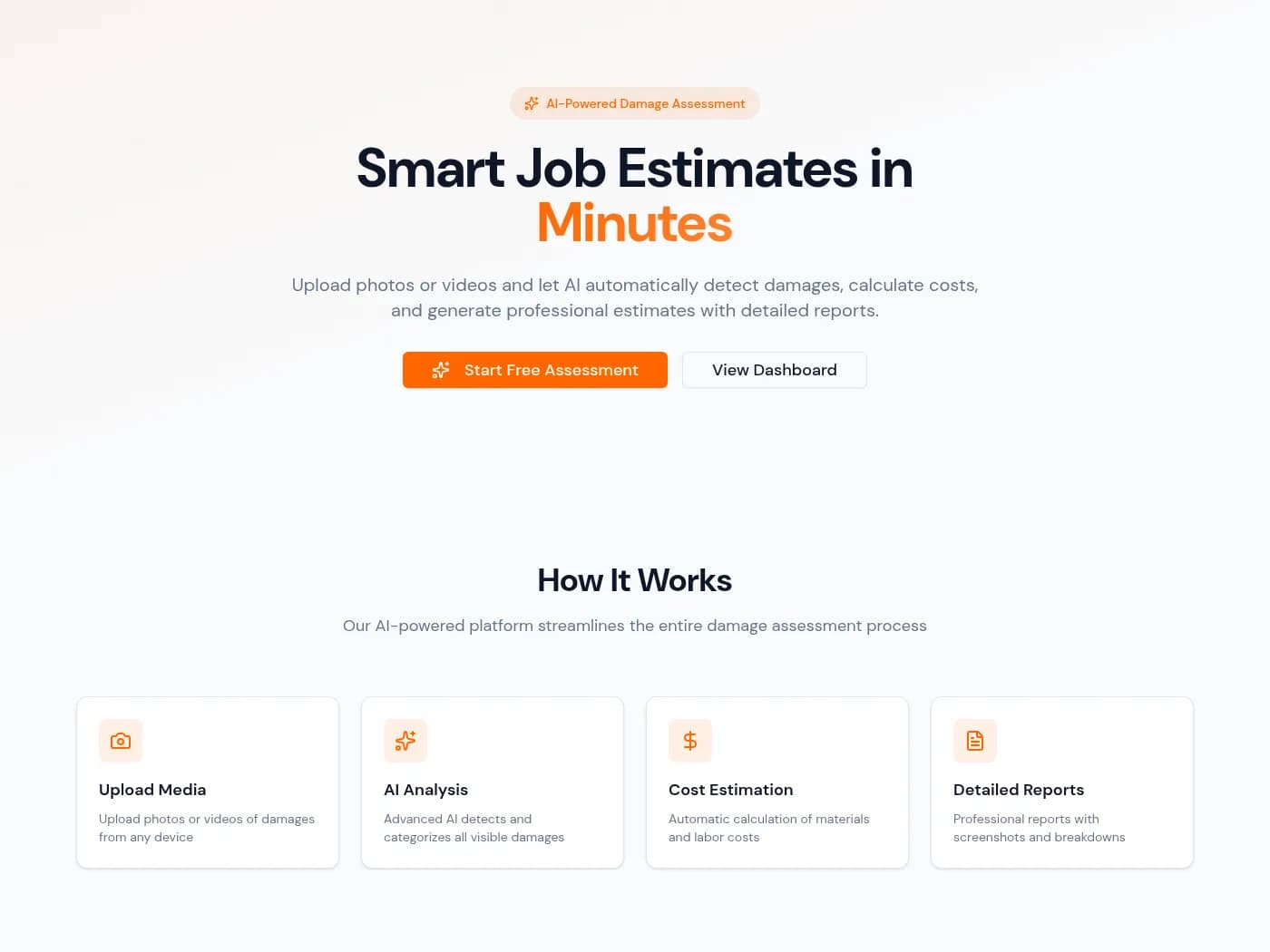 AI-Powered Job Estimate Tool for Damage Assessment