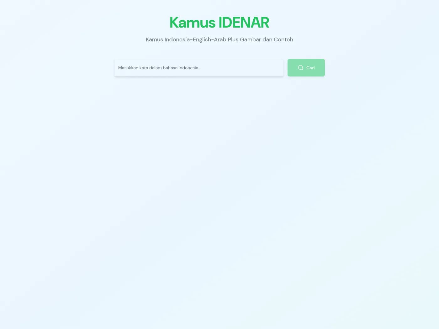 Kamus AI Interaktif dengan Ilustrasi dan Cerita Multibahasa