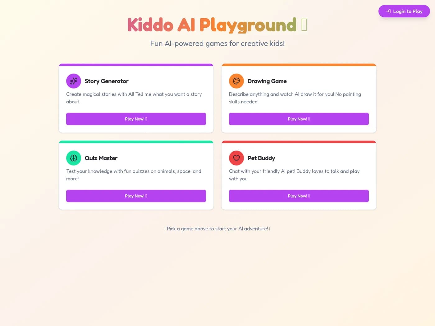 Kiddo AI Playground