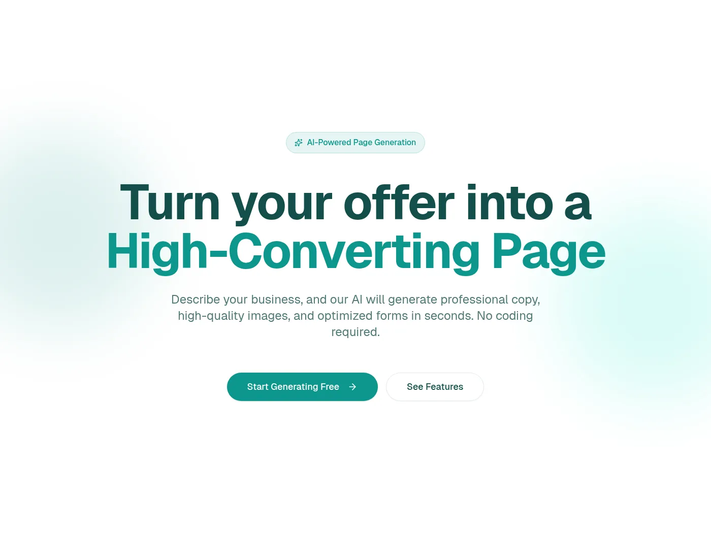 AI Landing Page Genie