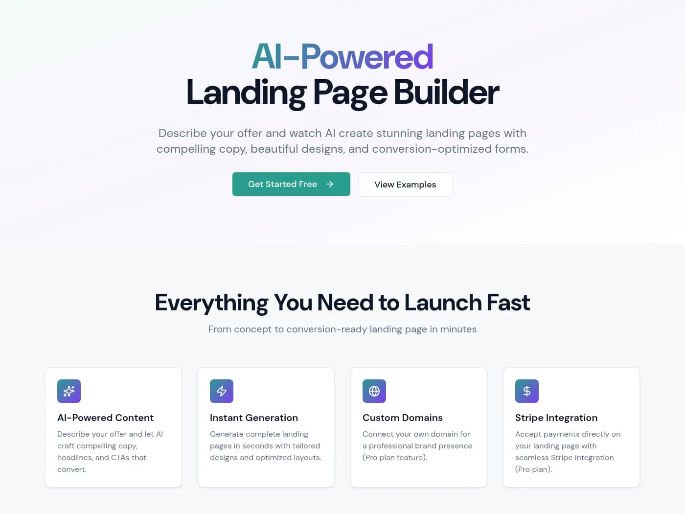 AI Landing Page Builder