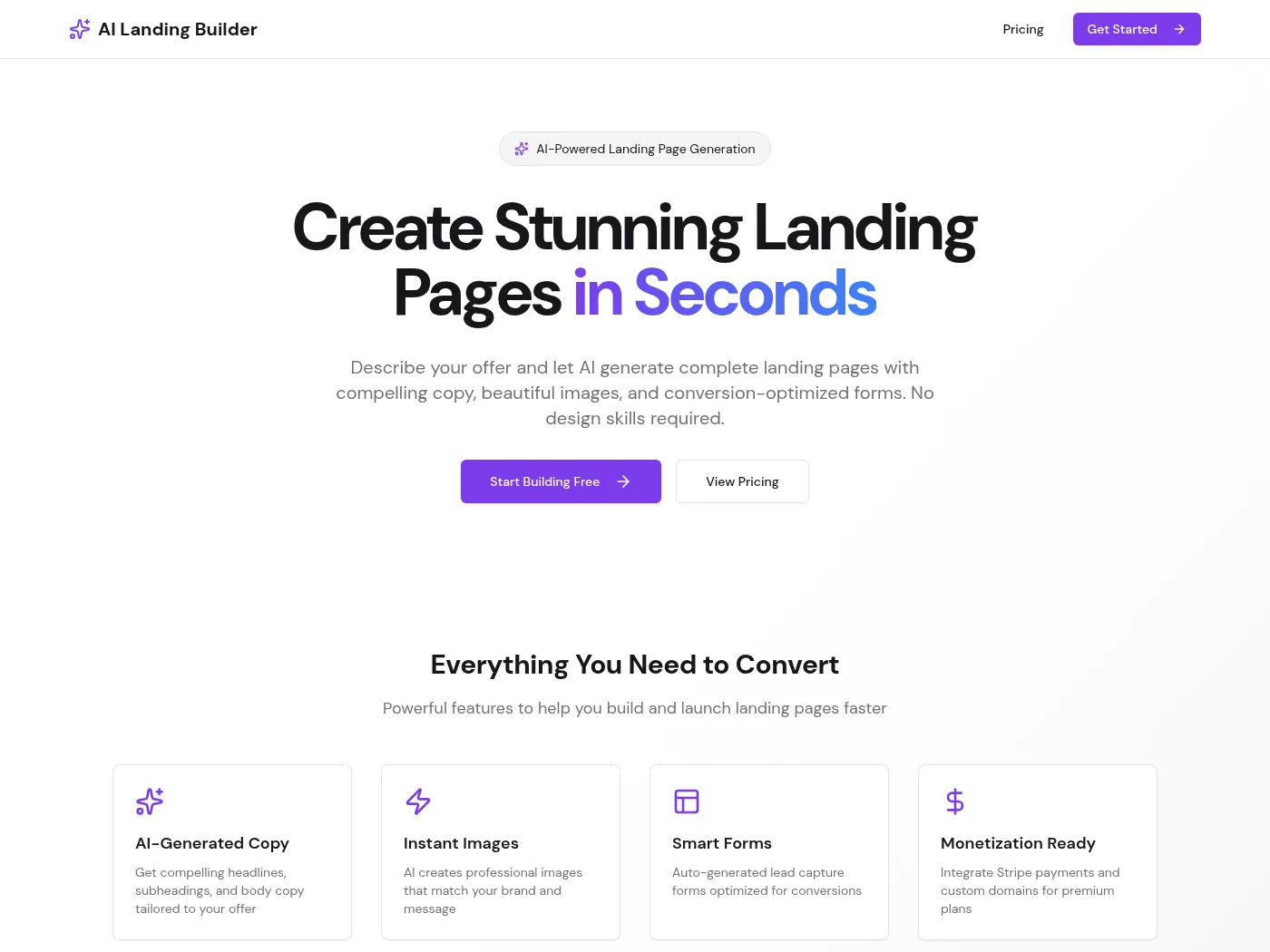 AI Landing Page Builder