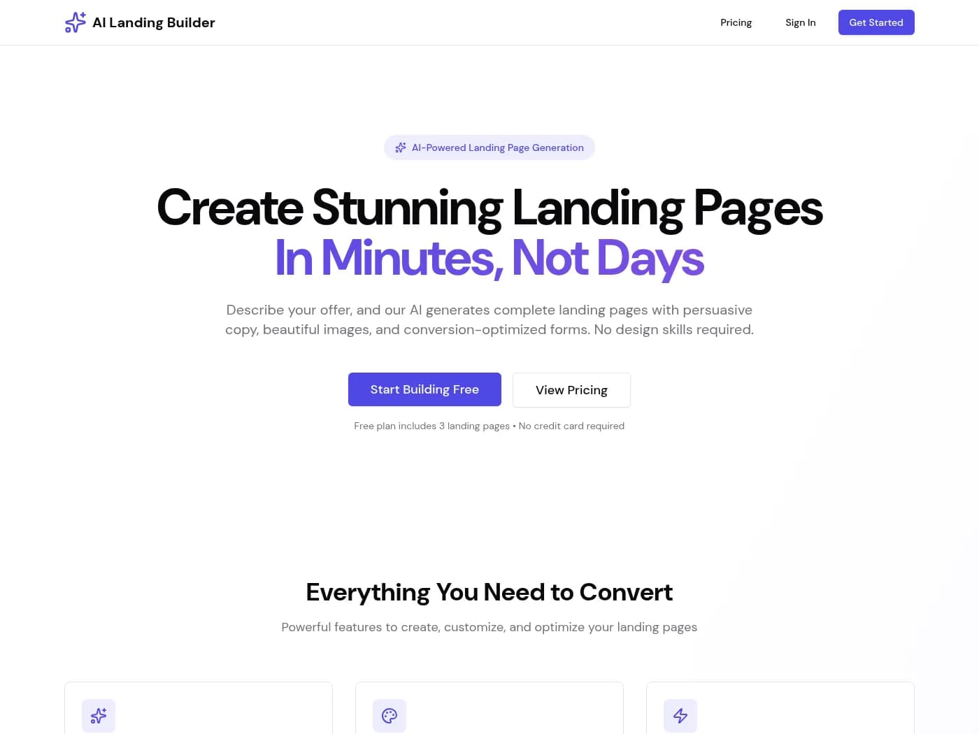 AI Landing Page Maker