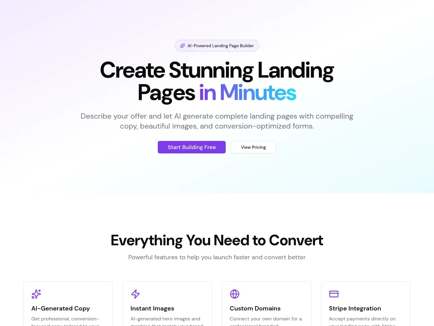 AI Landing Page Builder