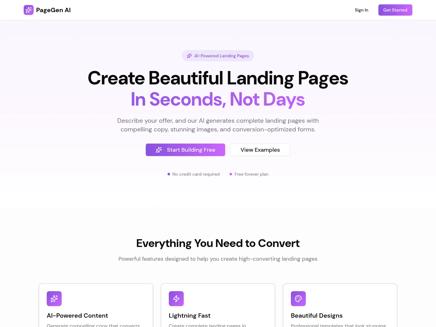 AI Landing Page Builder Platform