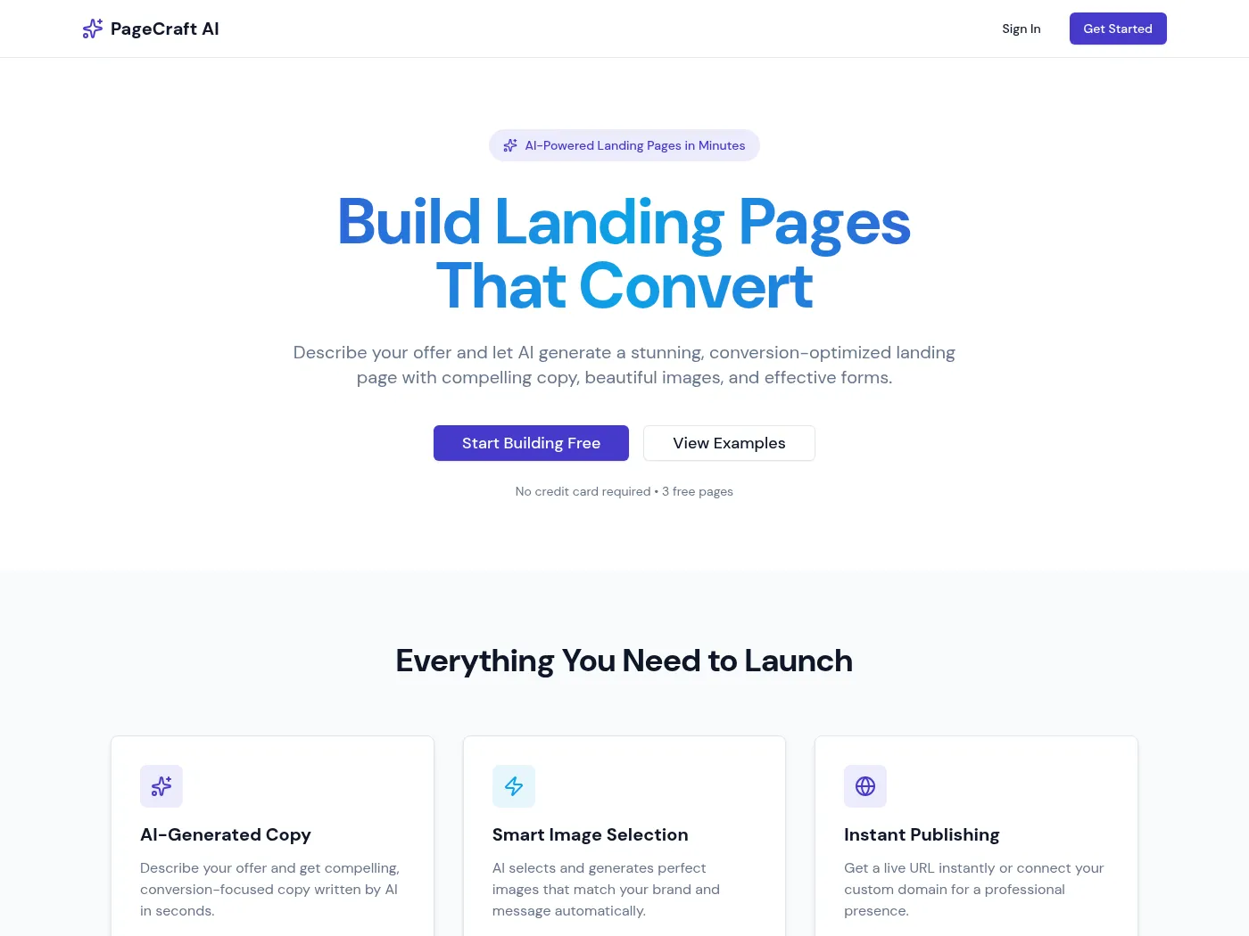 AI Landing Page Builder Platform