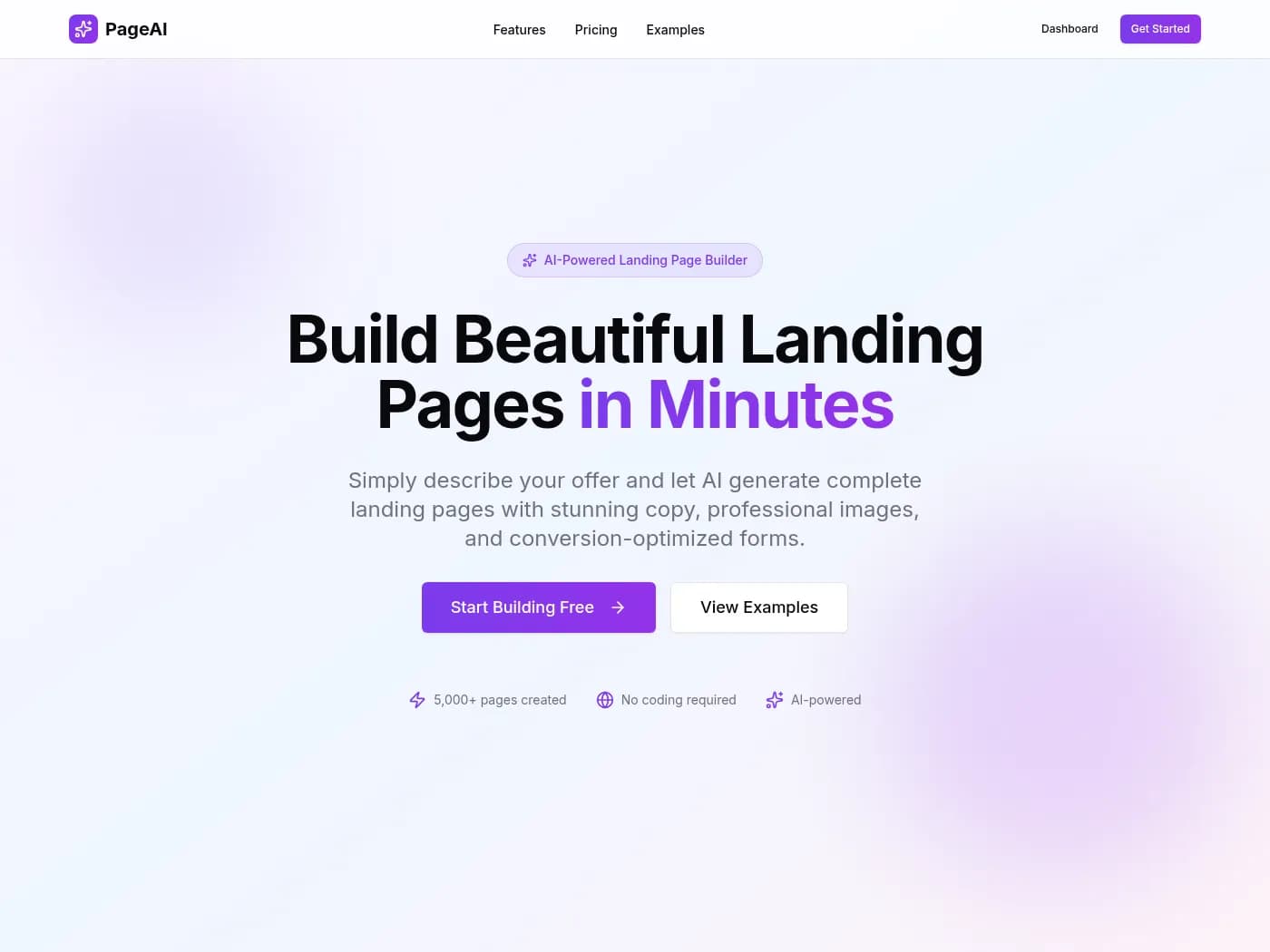 AI-Powered Landing Page Builder Platform