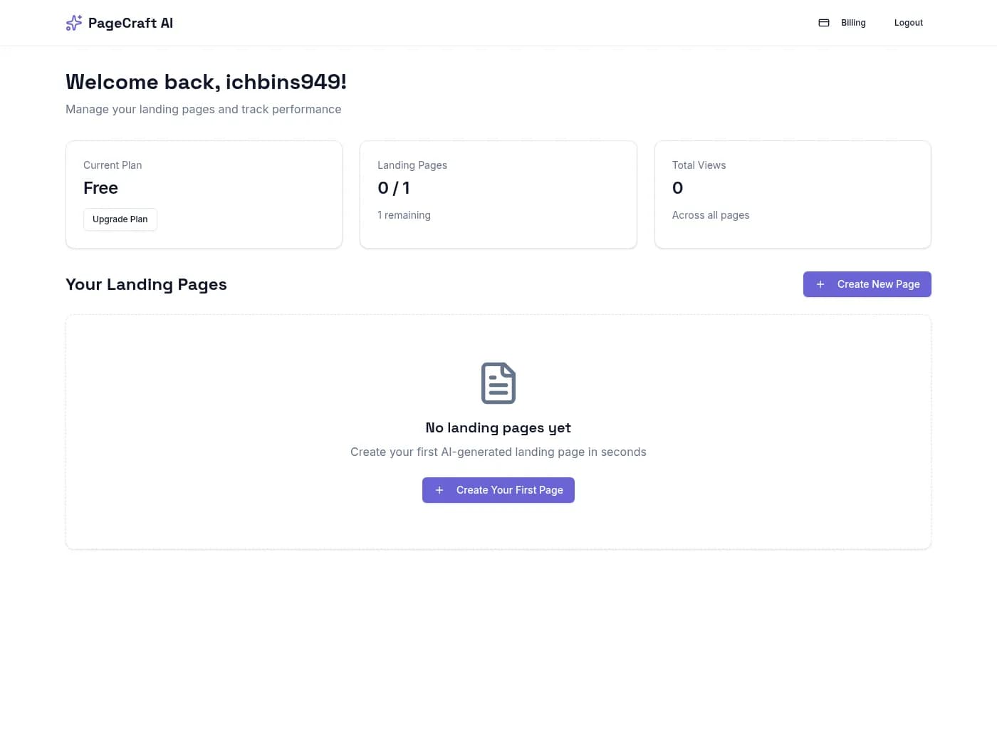 AI Landing Page Builder Platform