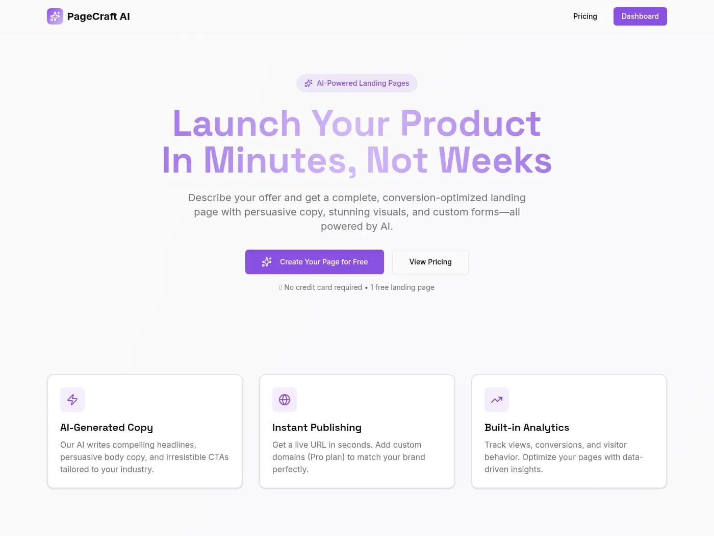 AI Landing Page Builder Platform