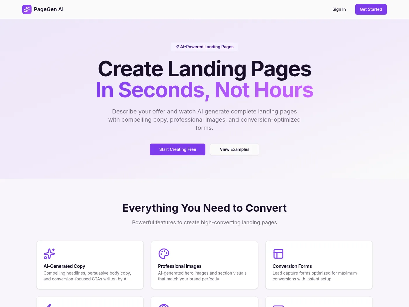 AI Landing Page Builder Platform