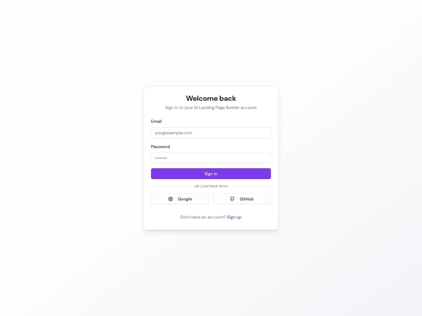 AI-Powered Landing Page Builder Platform