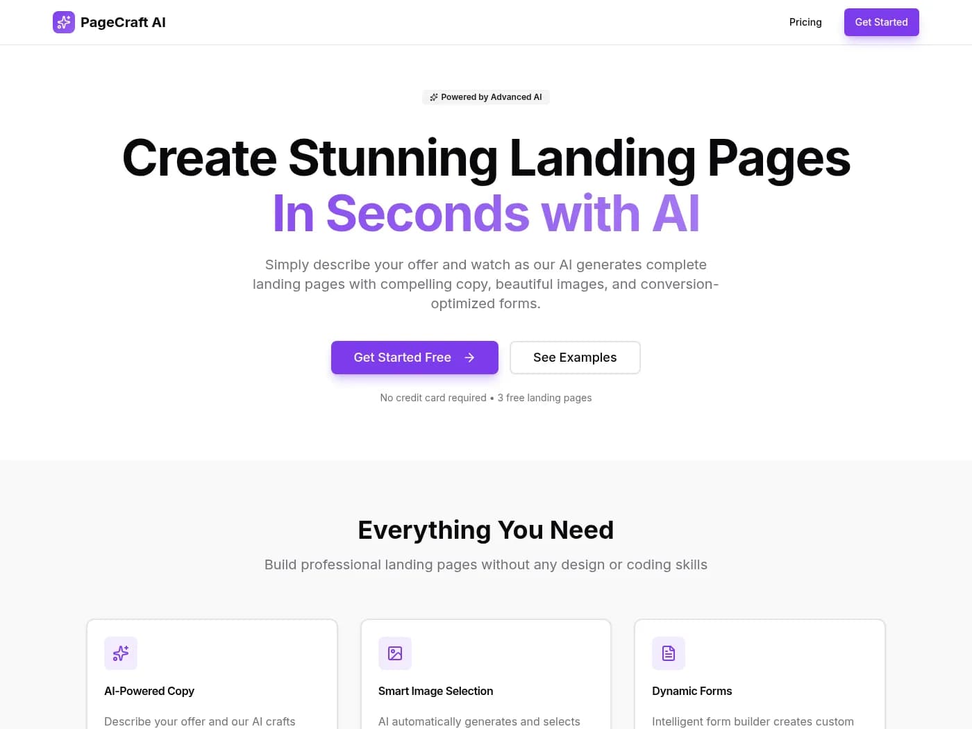 AI Landing Page Builder Platform