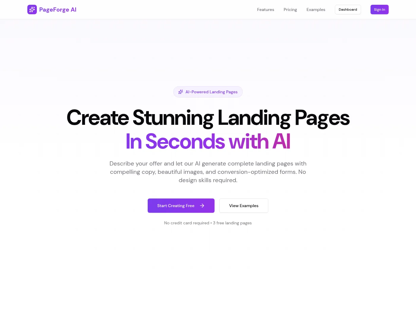 AI Landing Page Builder Platform
