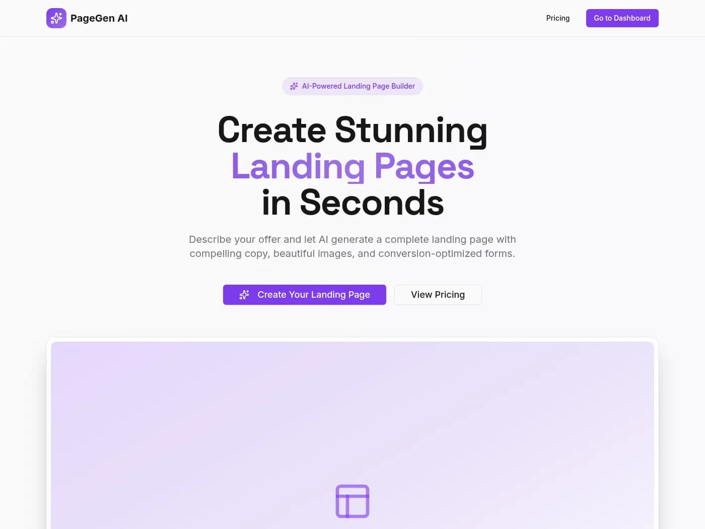 AI Landing Page Builder Platform
