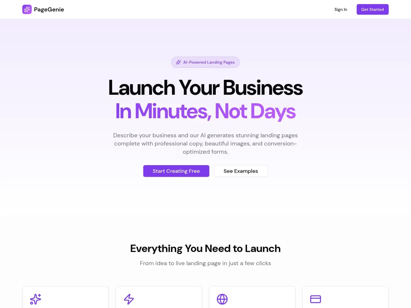 AI-Powered Landing Page Builder Platform