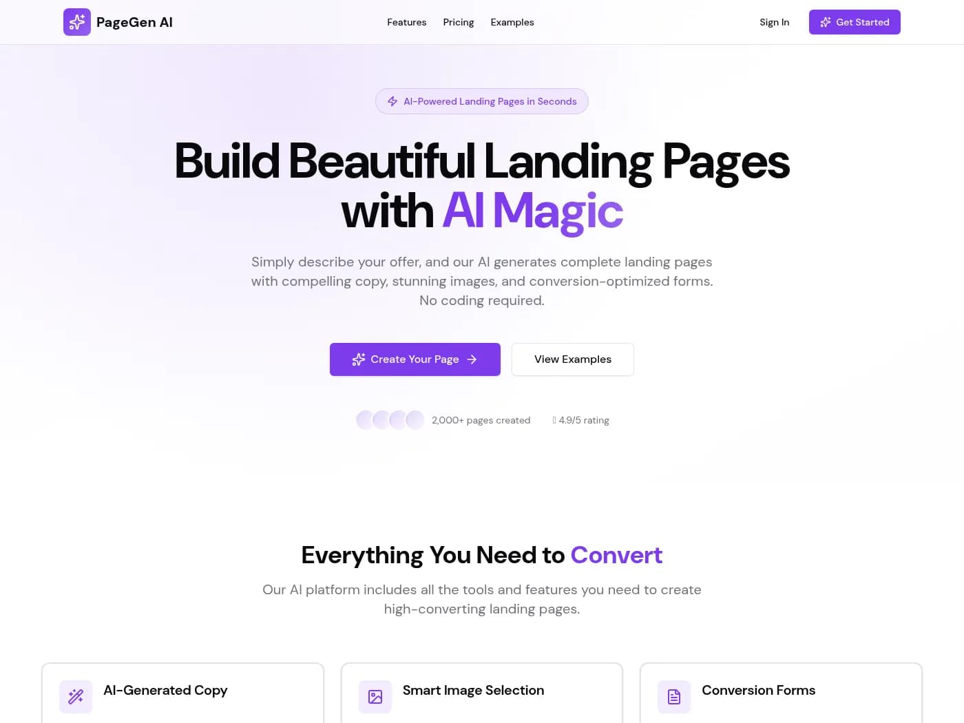 AI Landing Page Builder Platform