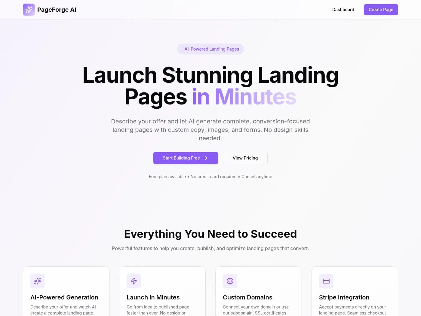 AI Landing Page Builder Platform