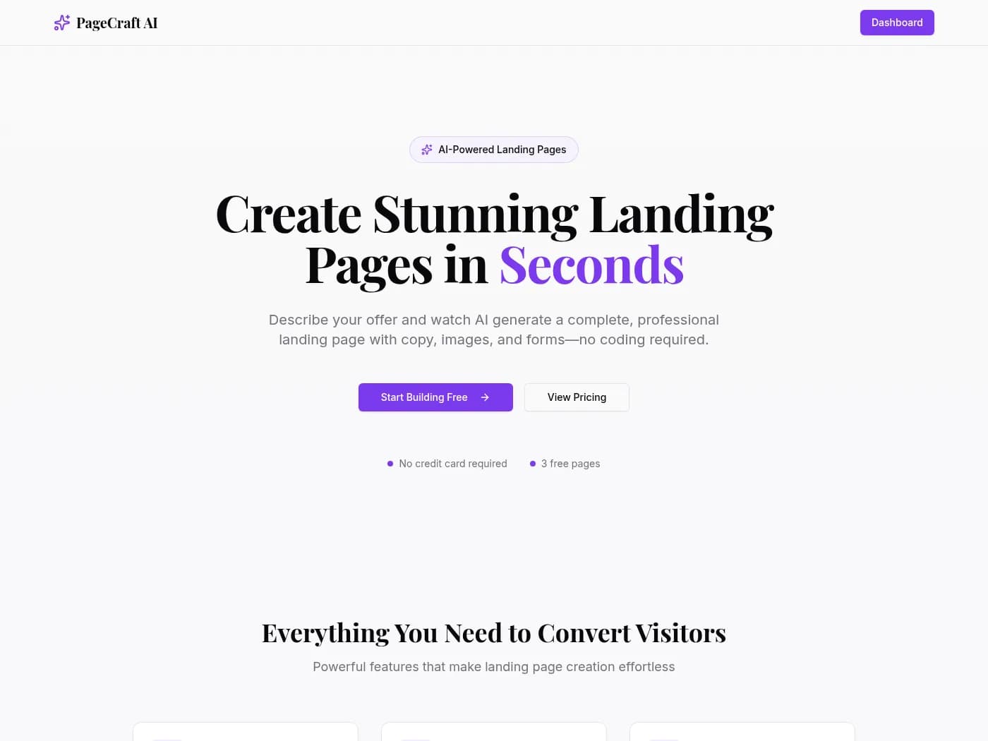 AI Landing Page Builder Platform