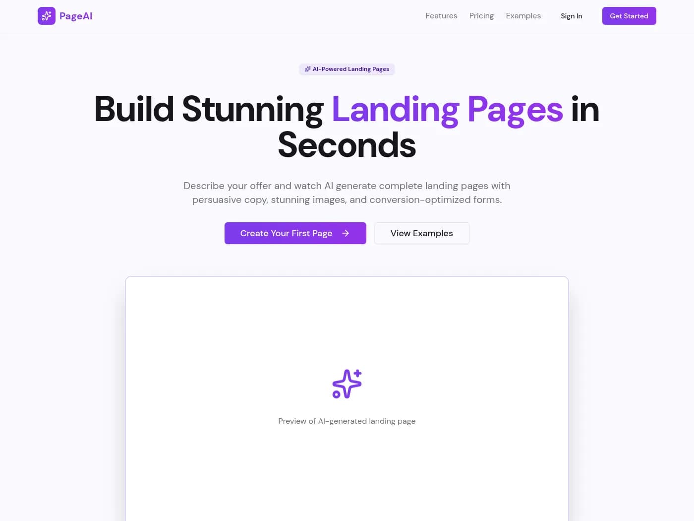 AI Landing Page Builder Platform