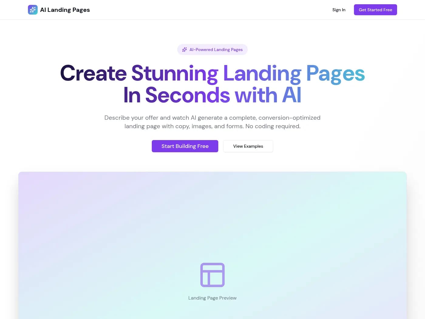 AI Landing Page Builder Platform