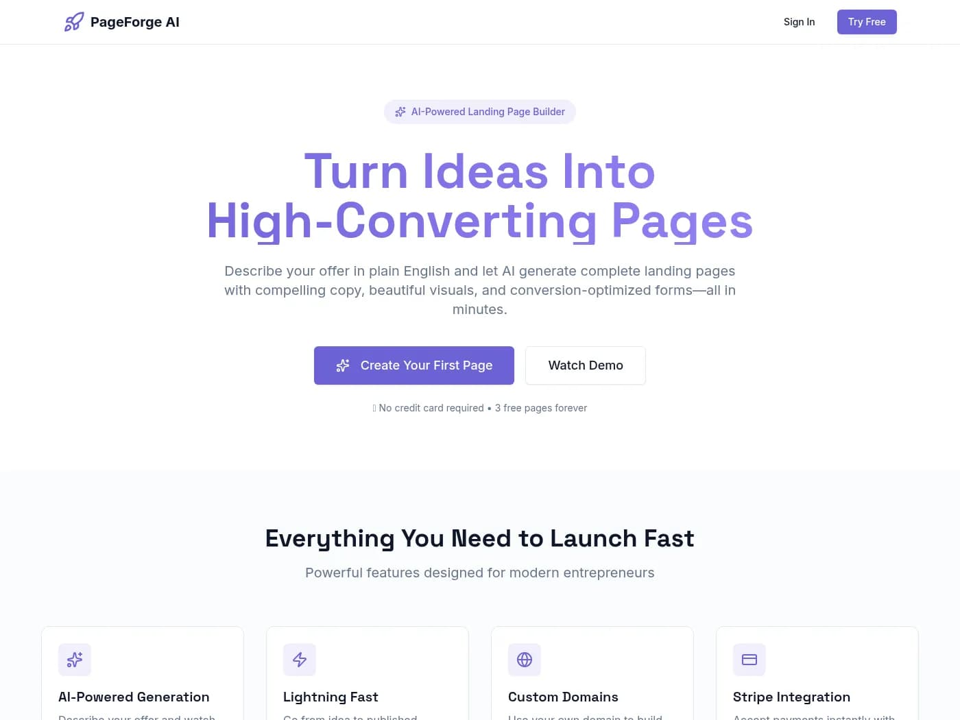 AI-Powered Landing Page Builder