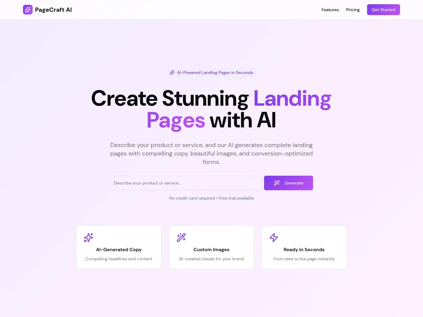 AI-Powered Landing Page Builder Platform