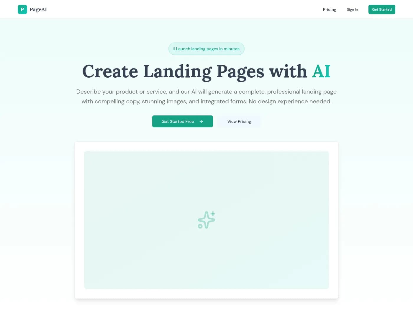 AI-Powered Landing Page Builder Platform
