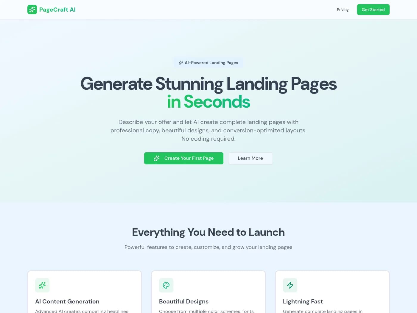 AI Landing Page Builder