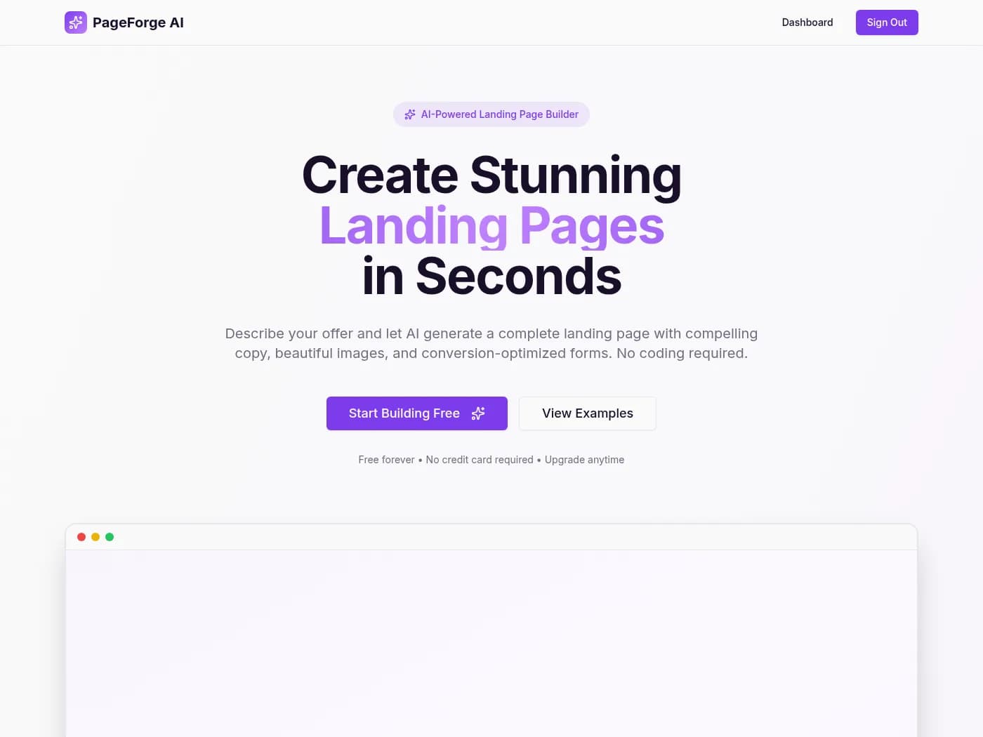 AI Landing Page Builder Platform