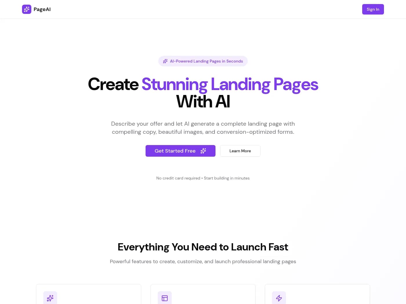 AI-Powered Landing Page Builder Platform