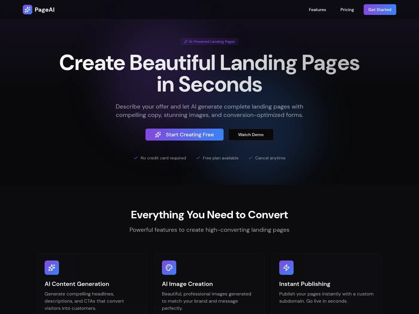 AI Landing Page Builder Platform