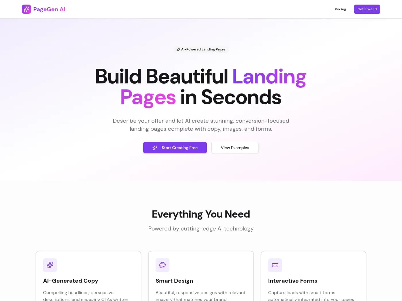 AI-Powered Landing Page Builder