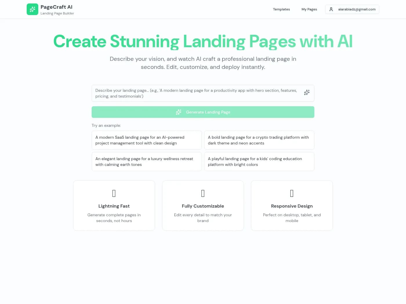 AI Landing Page Builder