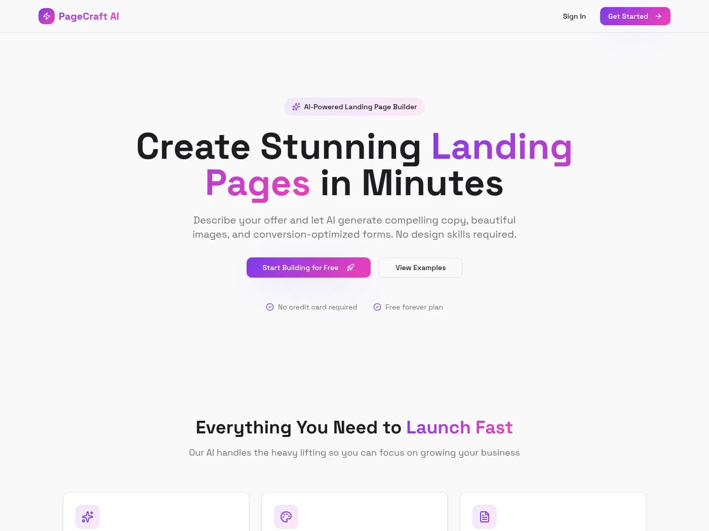 AI-Powered Landing Page Builder