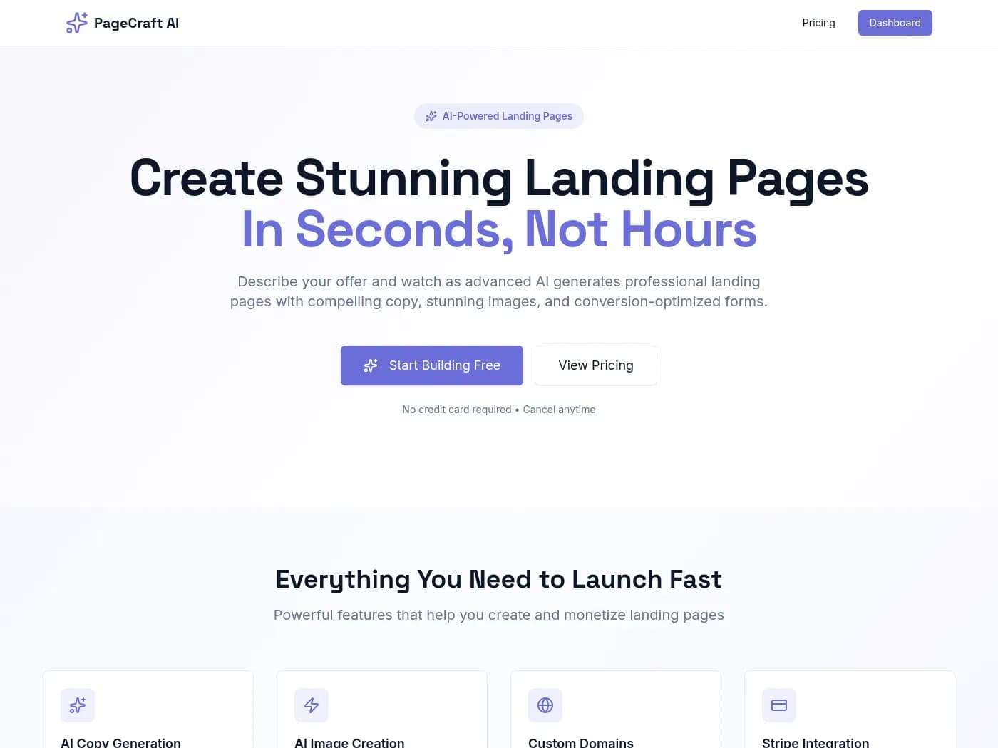 AI Landing Page Builder Platform