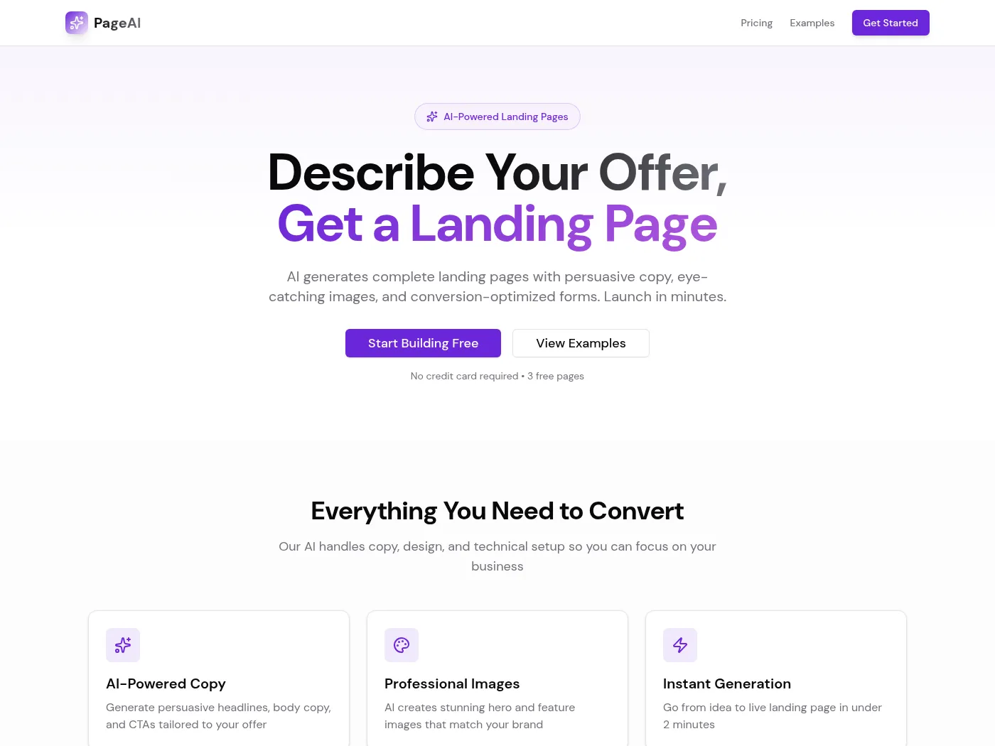 AI Landing Page Builder Platform