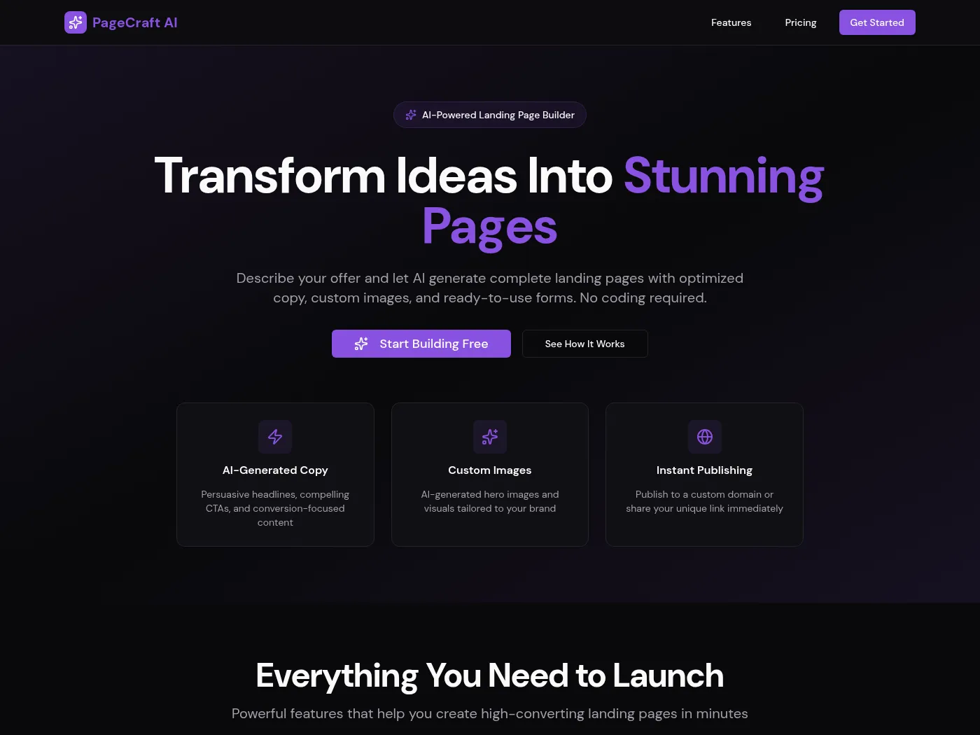 AI-Powered Landing Page Builder