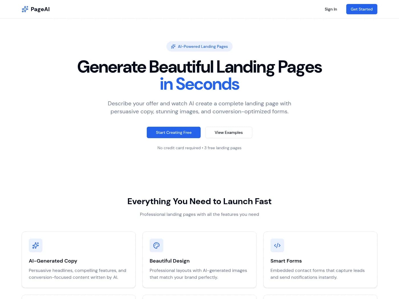 AI Landing Page Builder Platform