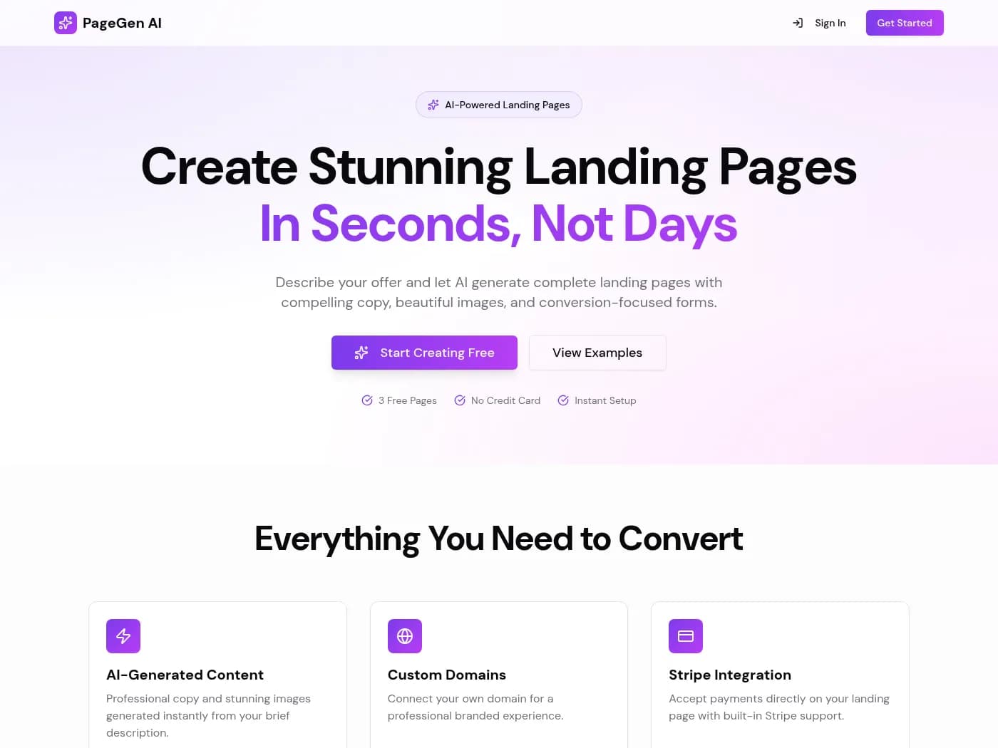 AI Landing Page Builder Platform