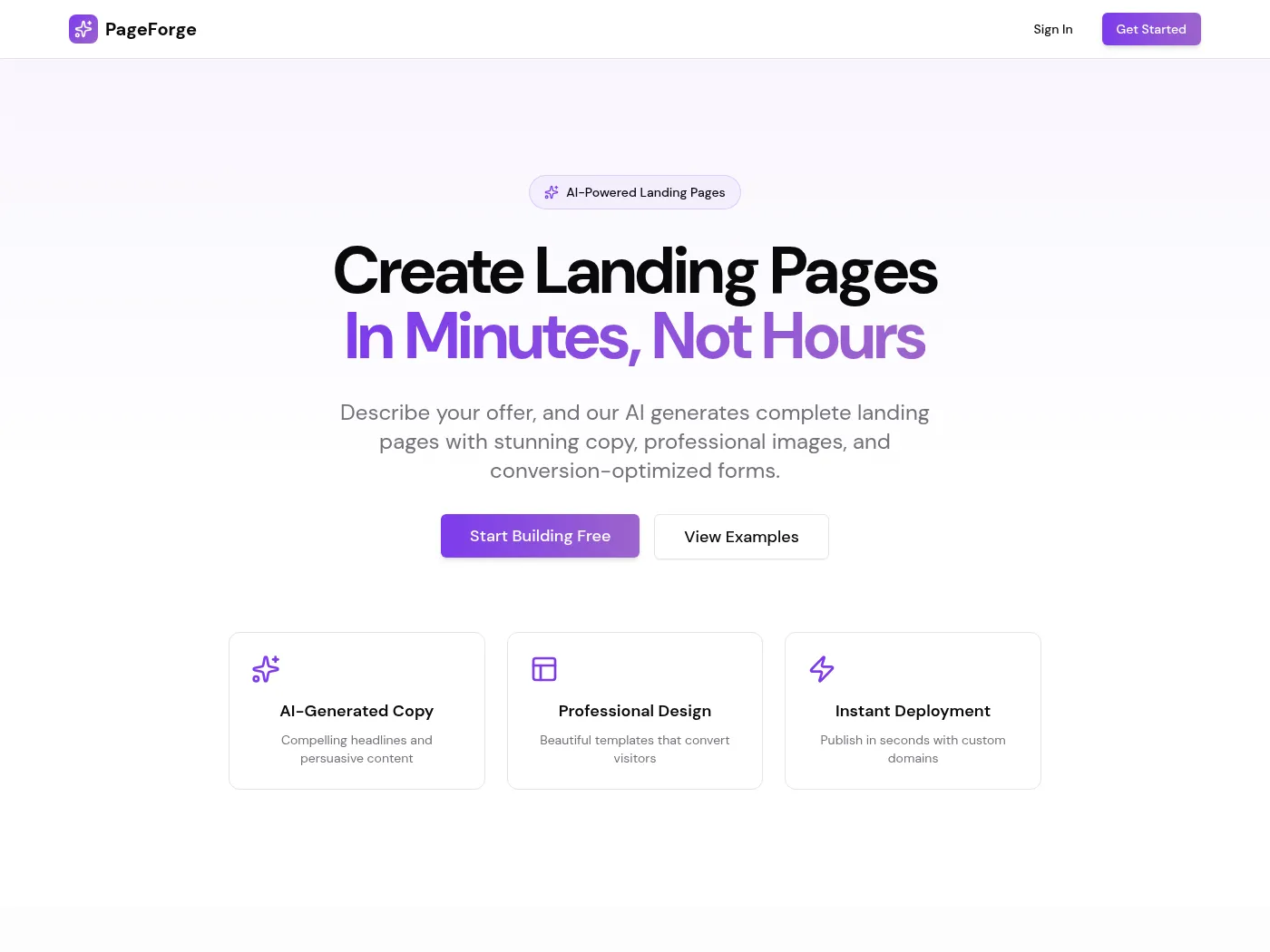 AI-Powered Landing Page Builder